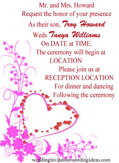 Formal Wedding Invitation Wordings How To Write